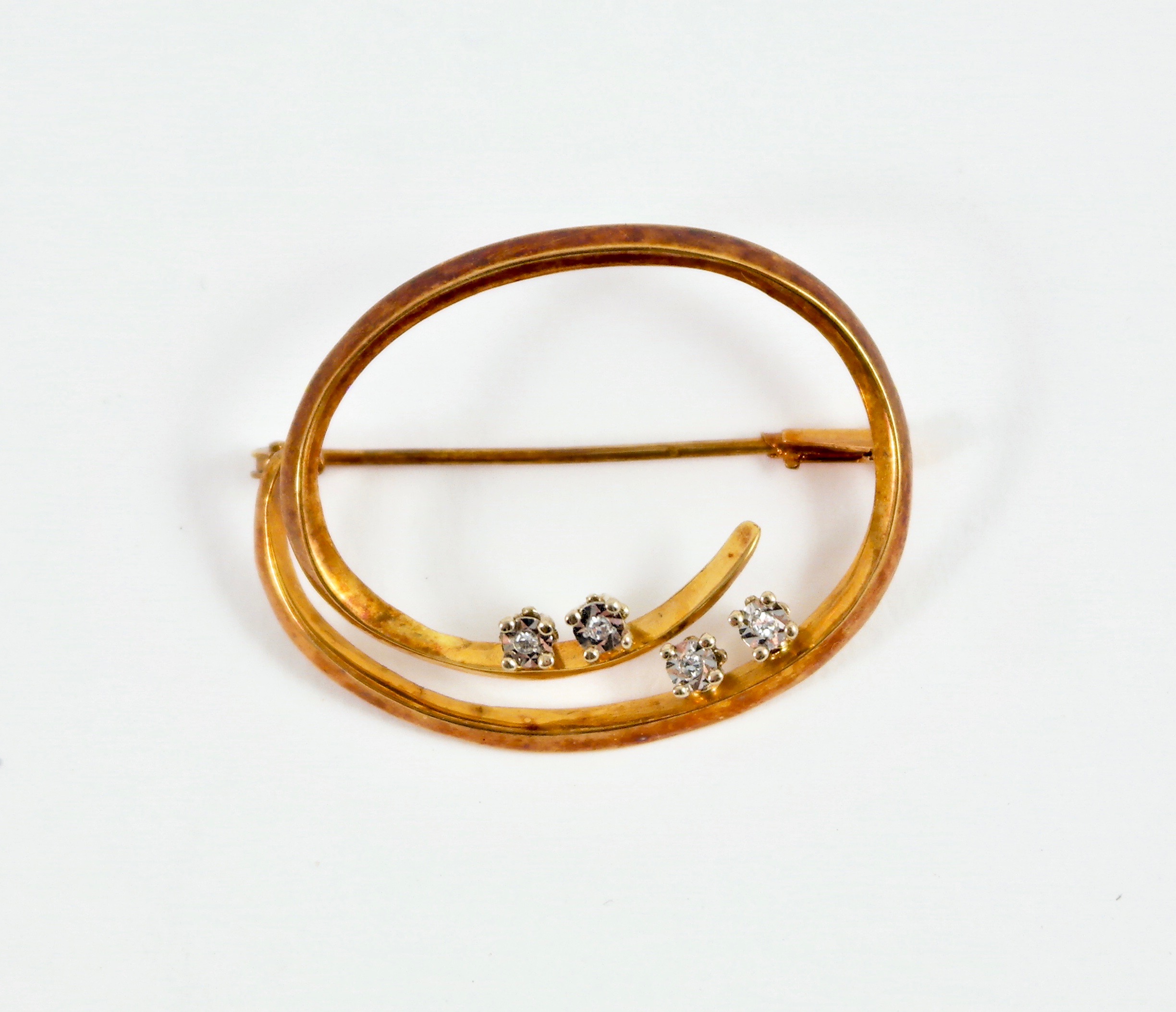 Broche vintage con diamantes